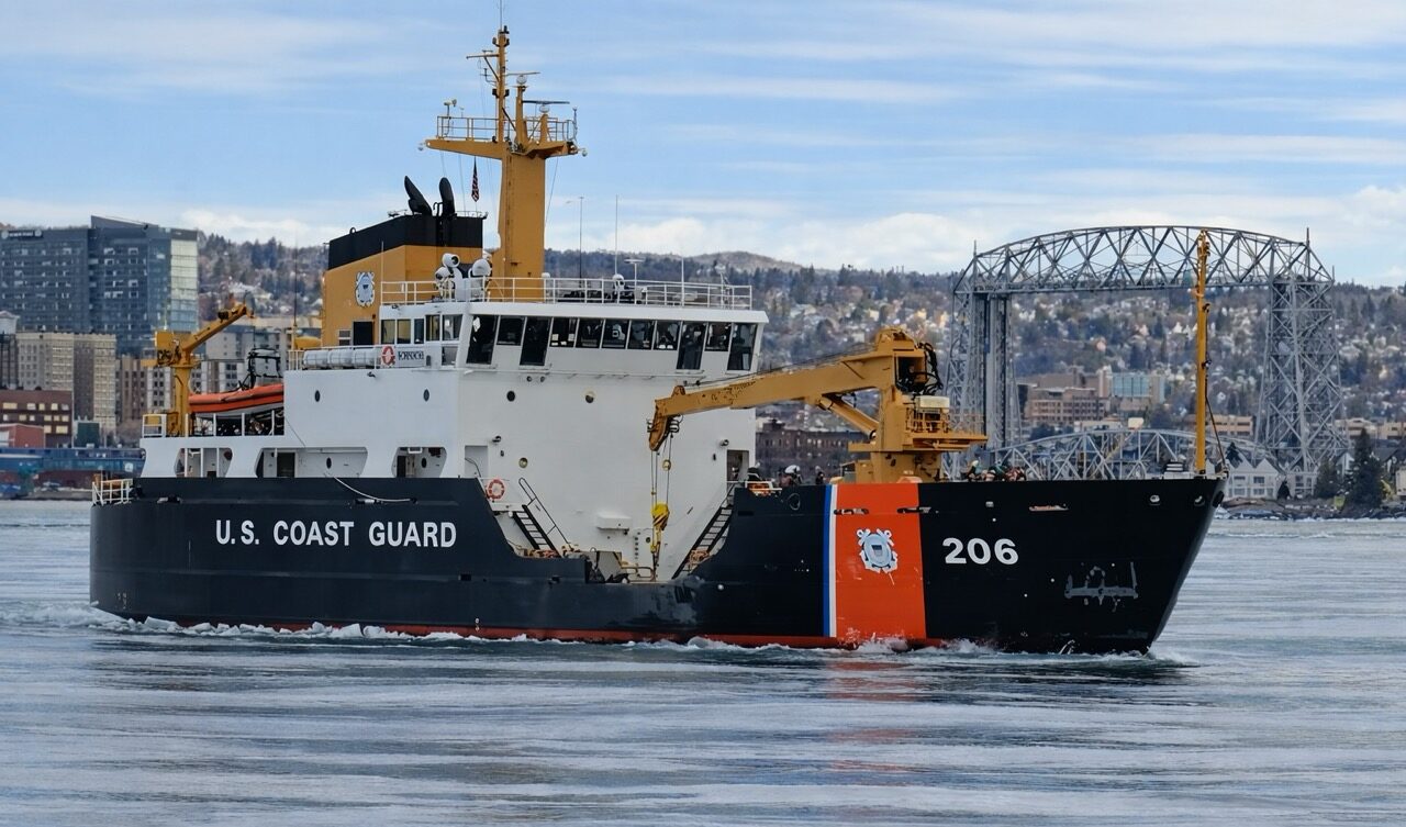 As Spring Nears, USCGC Spar Breaks Ice in Duluth Harbor to Prepare for ...
