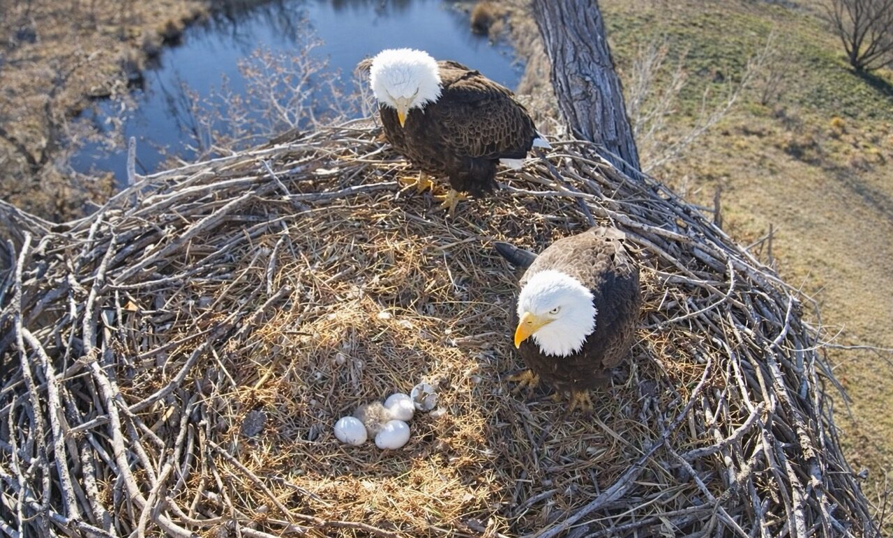 Fort St. Vrain Bald Eagle Egg Hatches on Easter Morning as a Second Egg ...